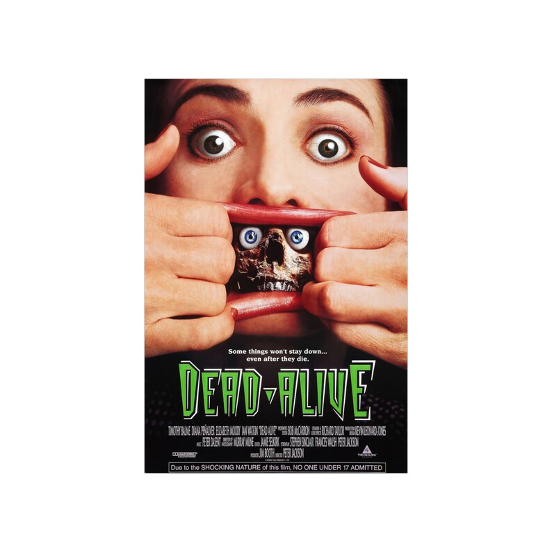 Braindead alias Dead Alive 1992, Nouvelle-Zélande, affiche de film ...