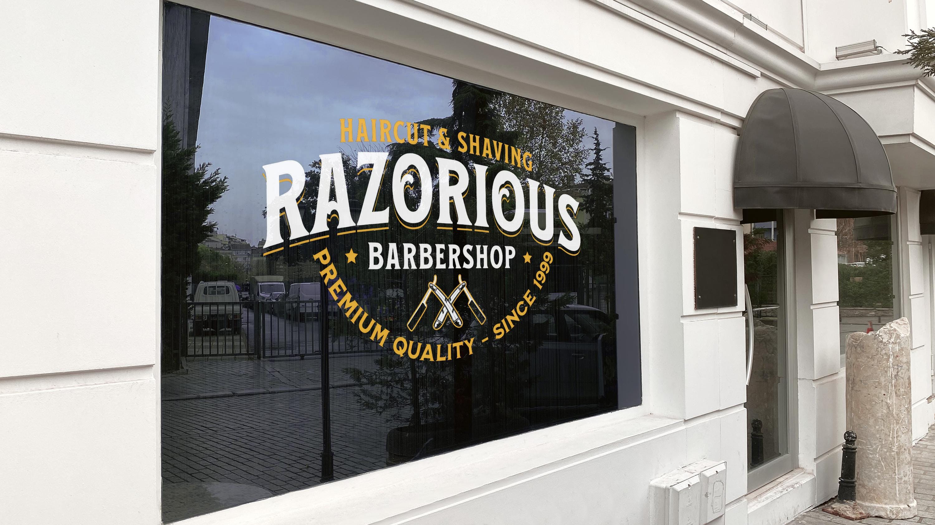 Custom Barbershop Window Decal – Personalized Premium Quality Vinyl ...