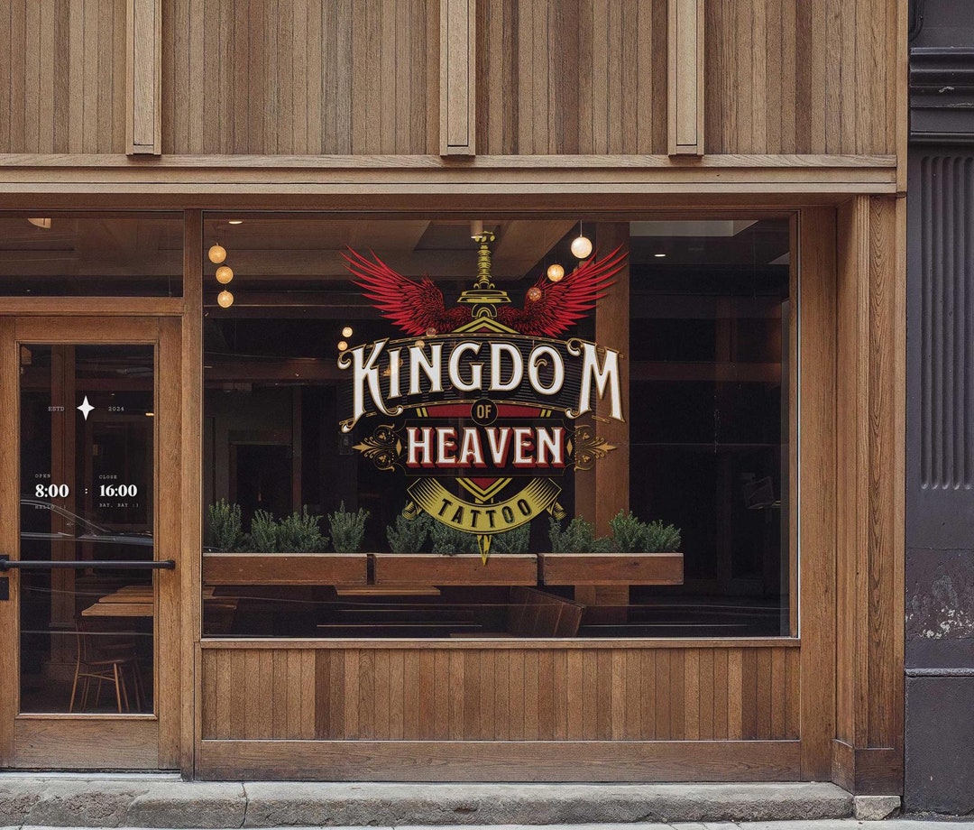 Tattoo Studio Storefront Decal, Tattoo Shop Custom Decal, Window ...