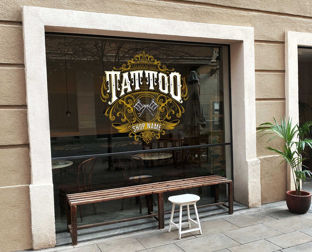 Tattoo Studio Storefront Decal, Tattoo Shop Custom Decal, Window ...
