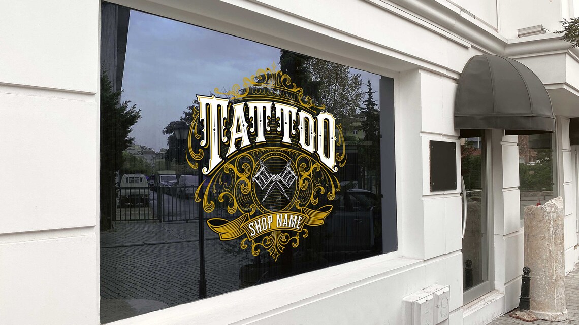 Tattoo Studio Storefront Decal Tattoo Shop Custom Decal - Etsy