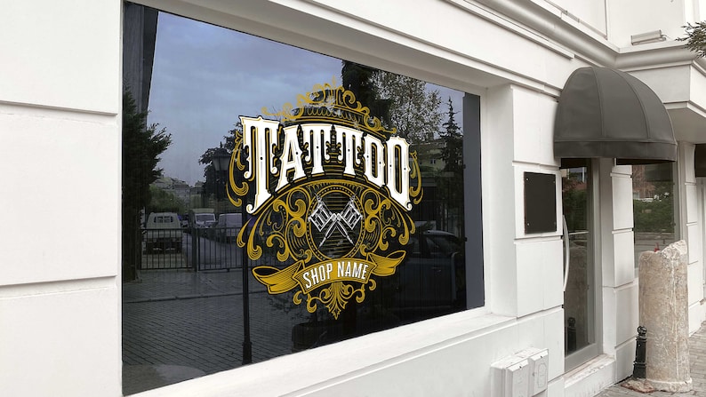 Tattoo Studio Storefront Decal Tattoo Shop Custom Decal - Etsy