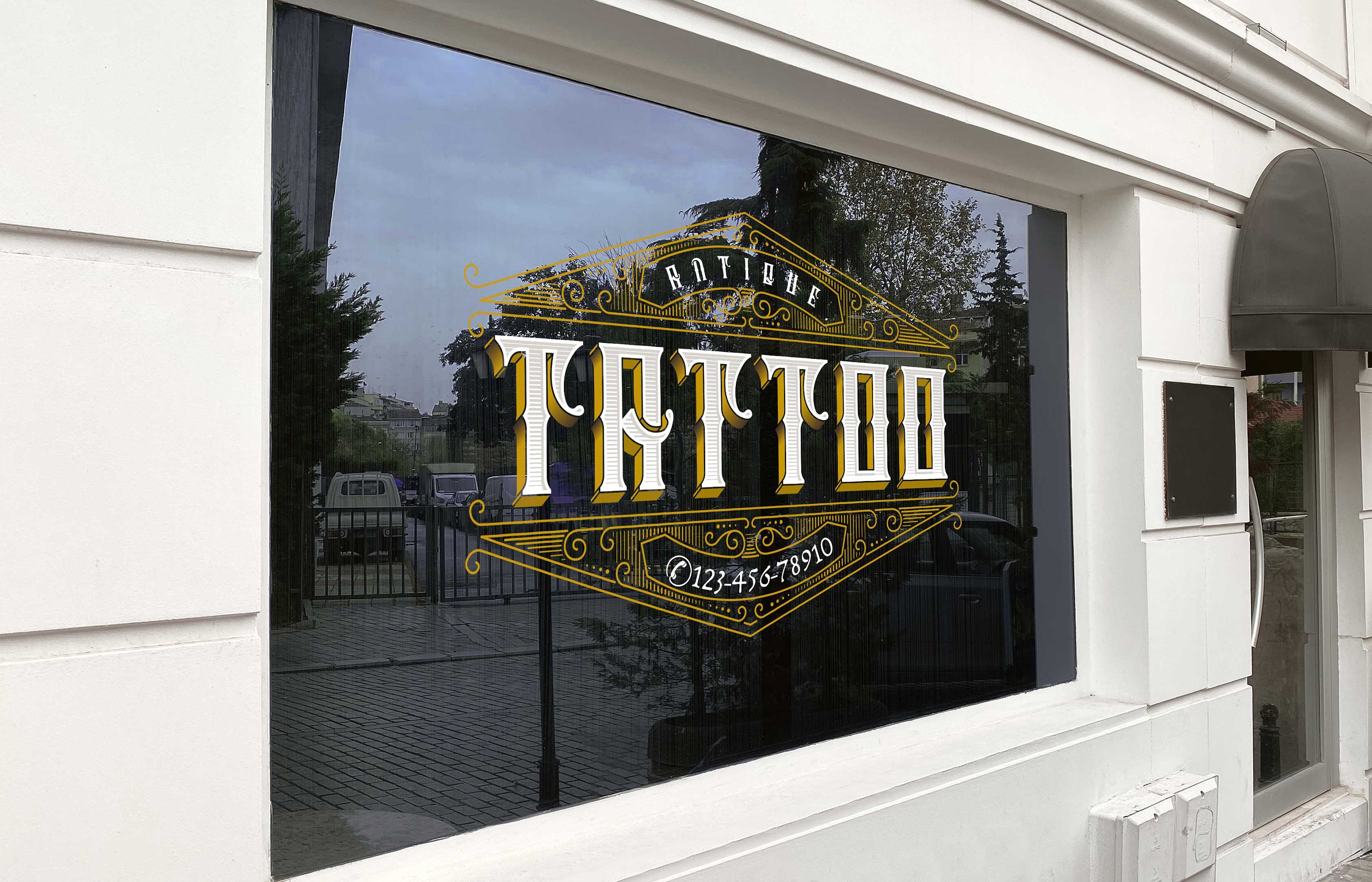 Tattoo Studio Storefront Decal Tattoo Shop Custom Decal - Etsy