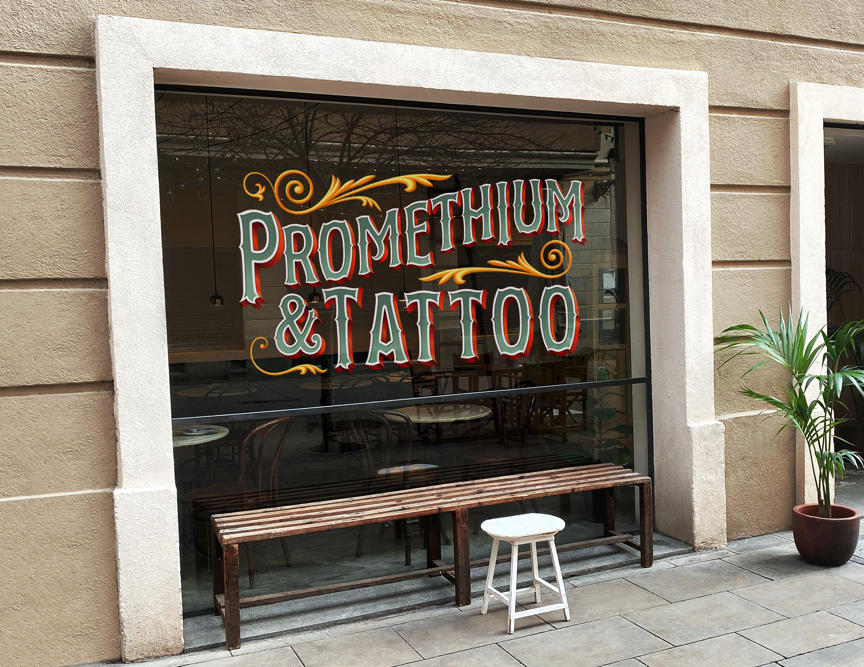 Tattoo Studio Storefront Decal, Tattoo Shop Custom Decal, Window ...