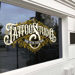 Personalized Tattoo Logo, Tattoo Shop Custom Decal, Tattoo Studio ...