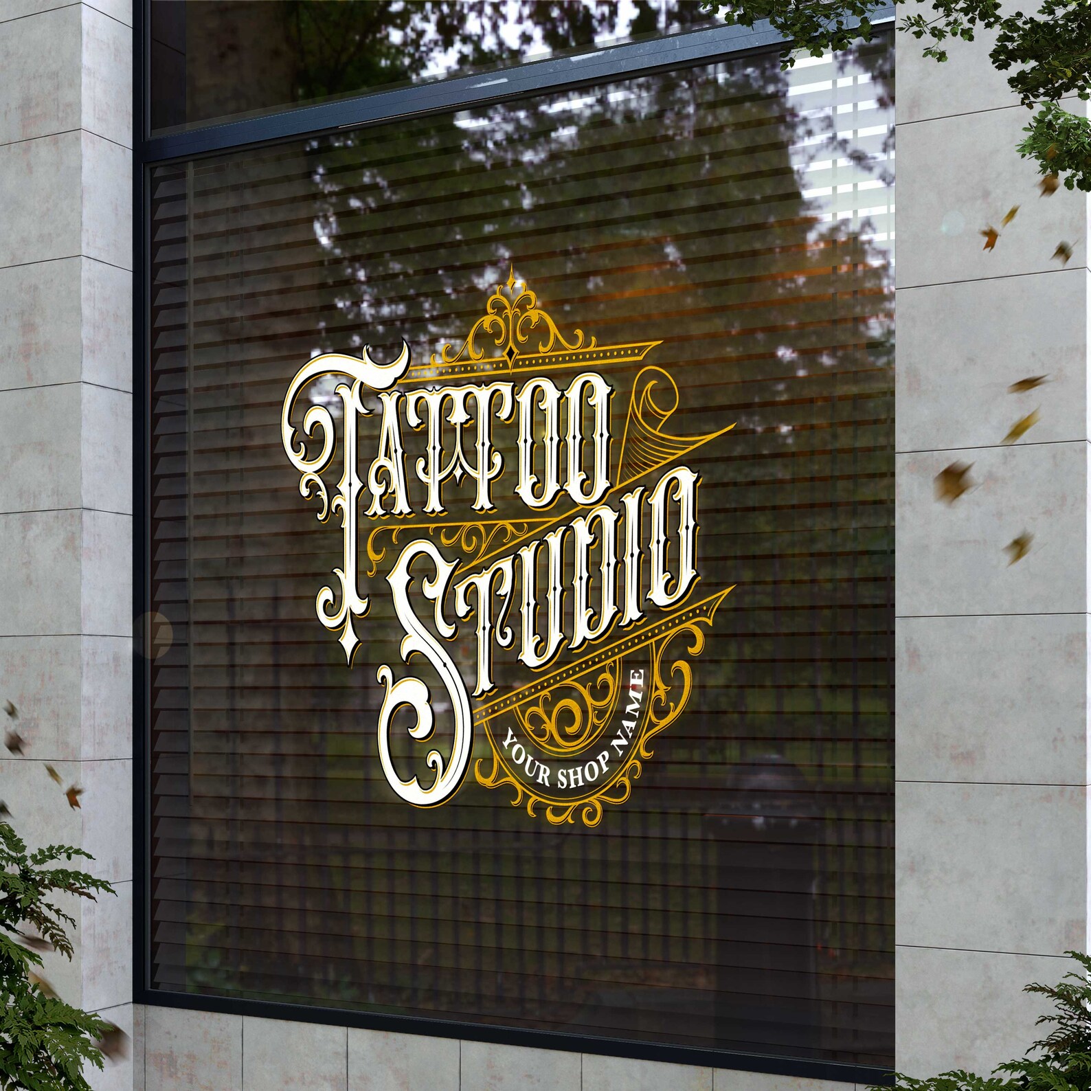 Tattoo Shop Custom Decal, Tattoo Studio Storefront Decal, Window ...