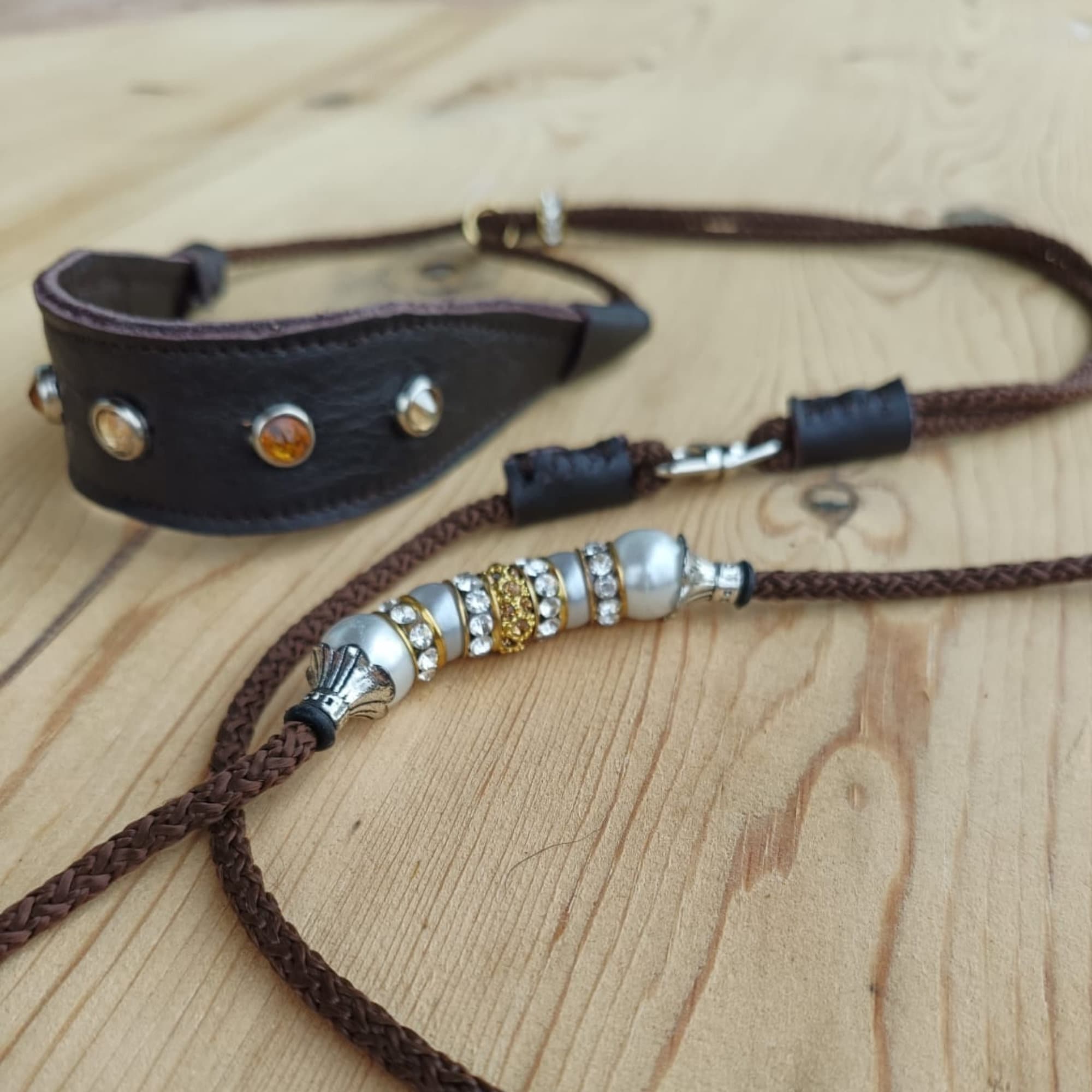 Dog Show Lead , Handmade Dog Show Leads, All-in-one Lead, Lead + Collar ...