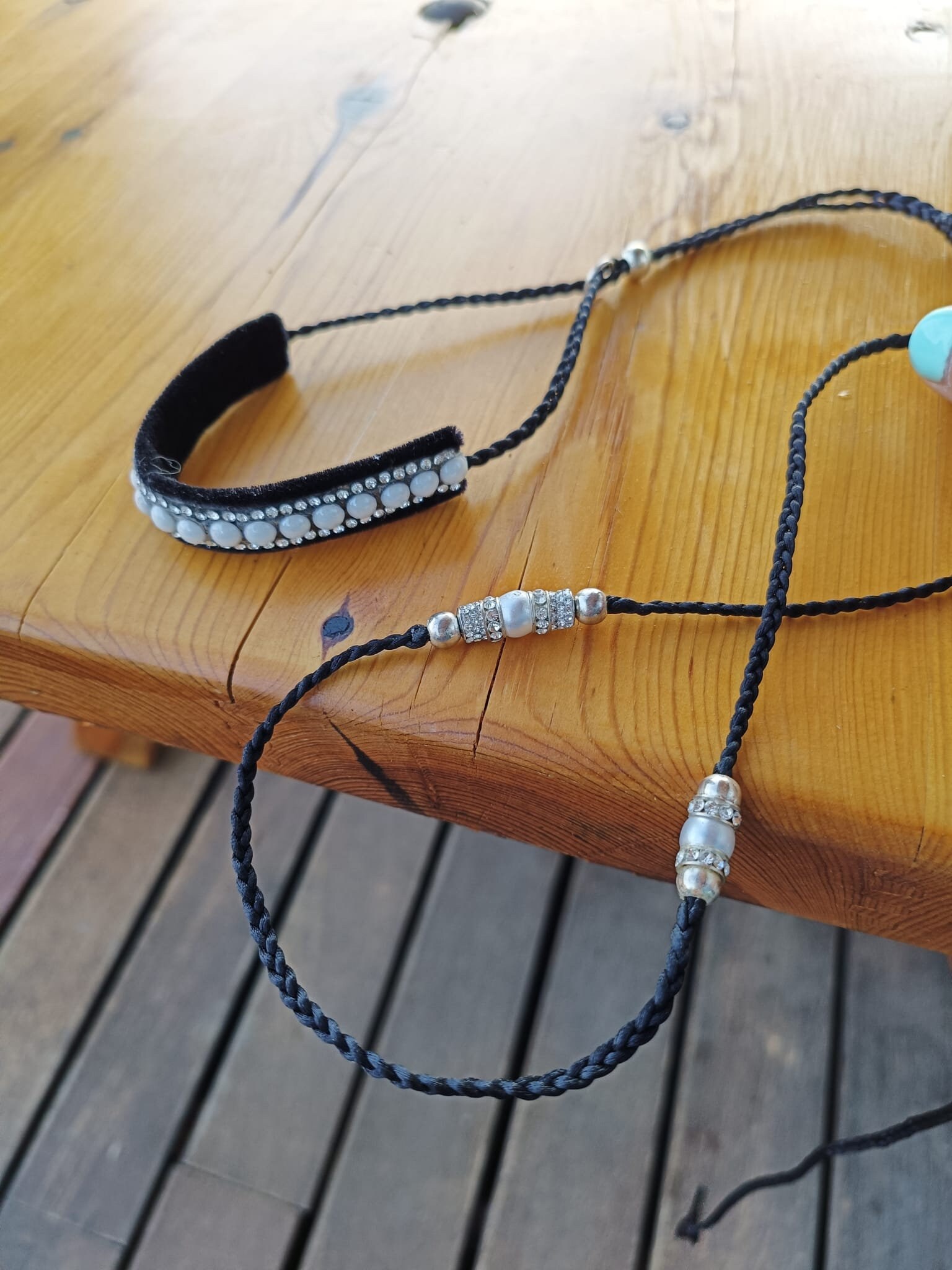 Dog Show Lead, Pearl Dog Show, Handmade Dog Show Leads, All-in-one Lead ...