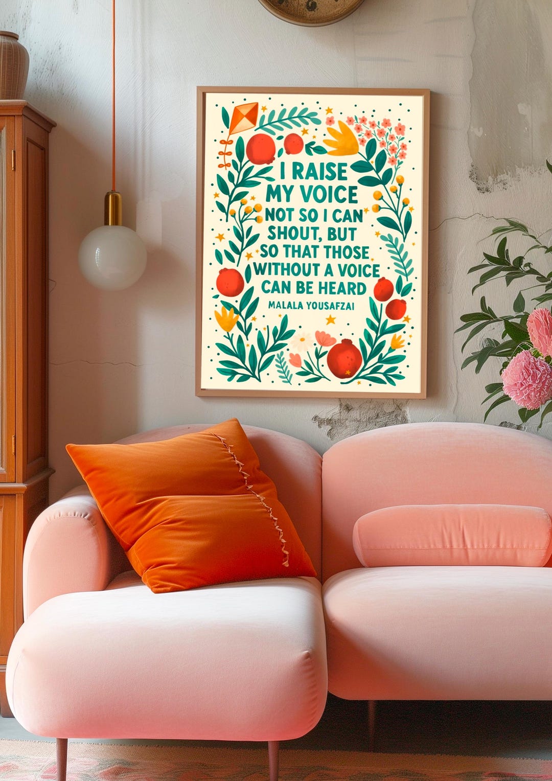 Malala Yousafzai Quote Art Print: Feminist Empowerment Poster (digital ...