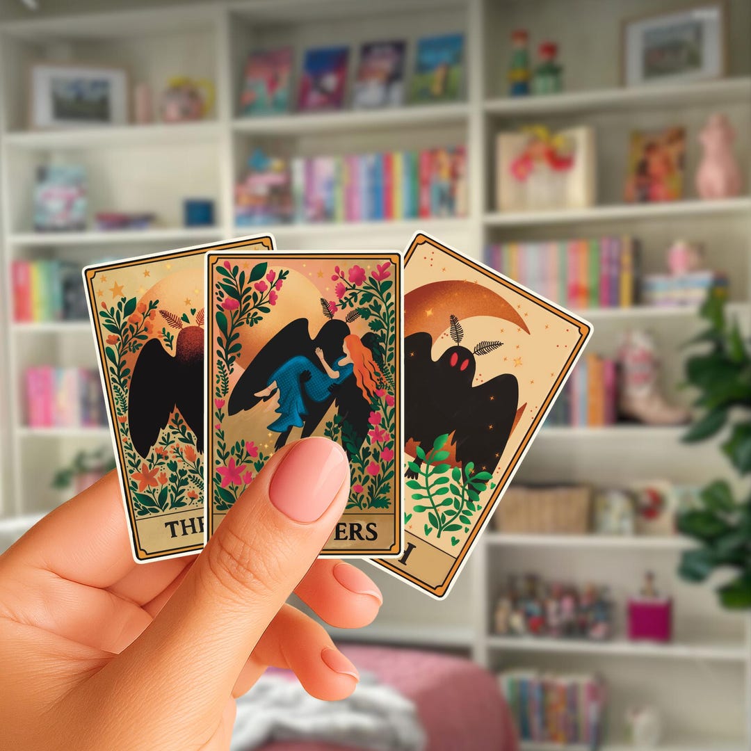 Mothman Tarot Sticker Collection| Set of 3 | Lovers/moon/death - Etsy