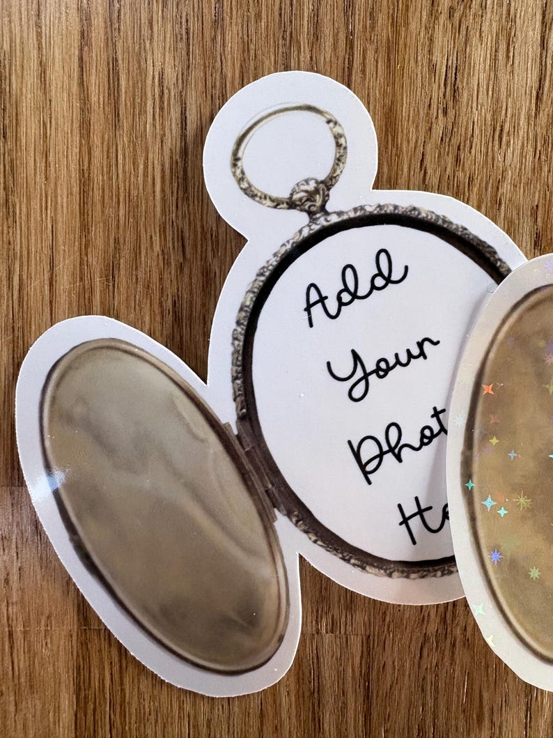 Custom Vintage Photo Locket Sticker - Etsy UK