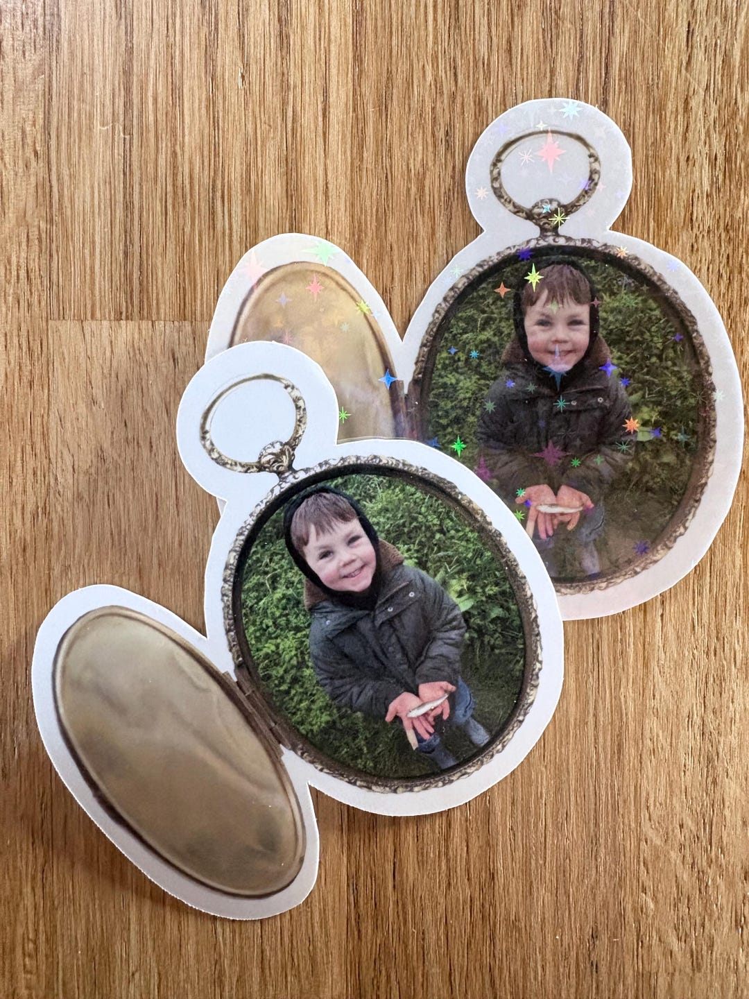 Custom Vintage Photo Locket Sticker - Etsy UK