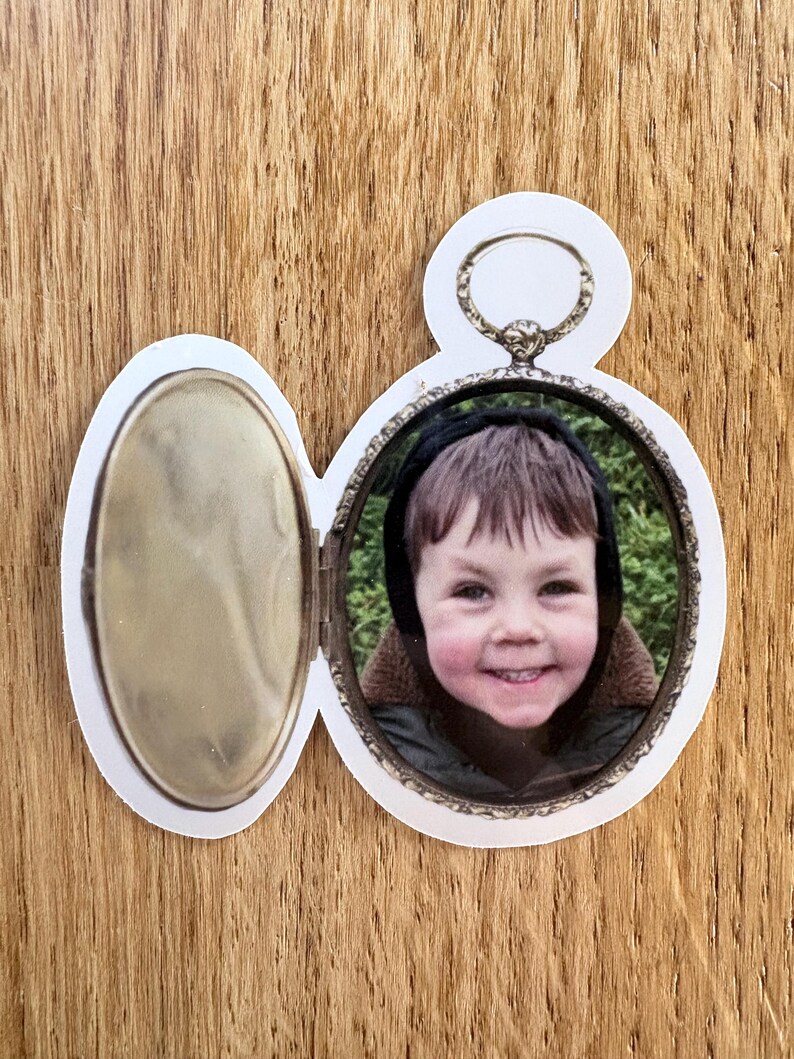 Custom Vintage Photo Locket Sticker - Etsy UK