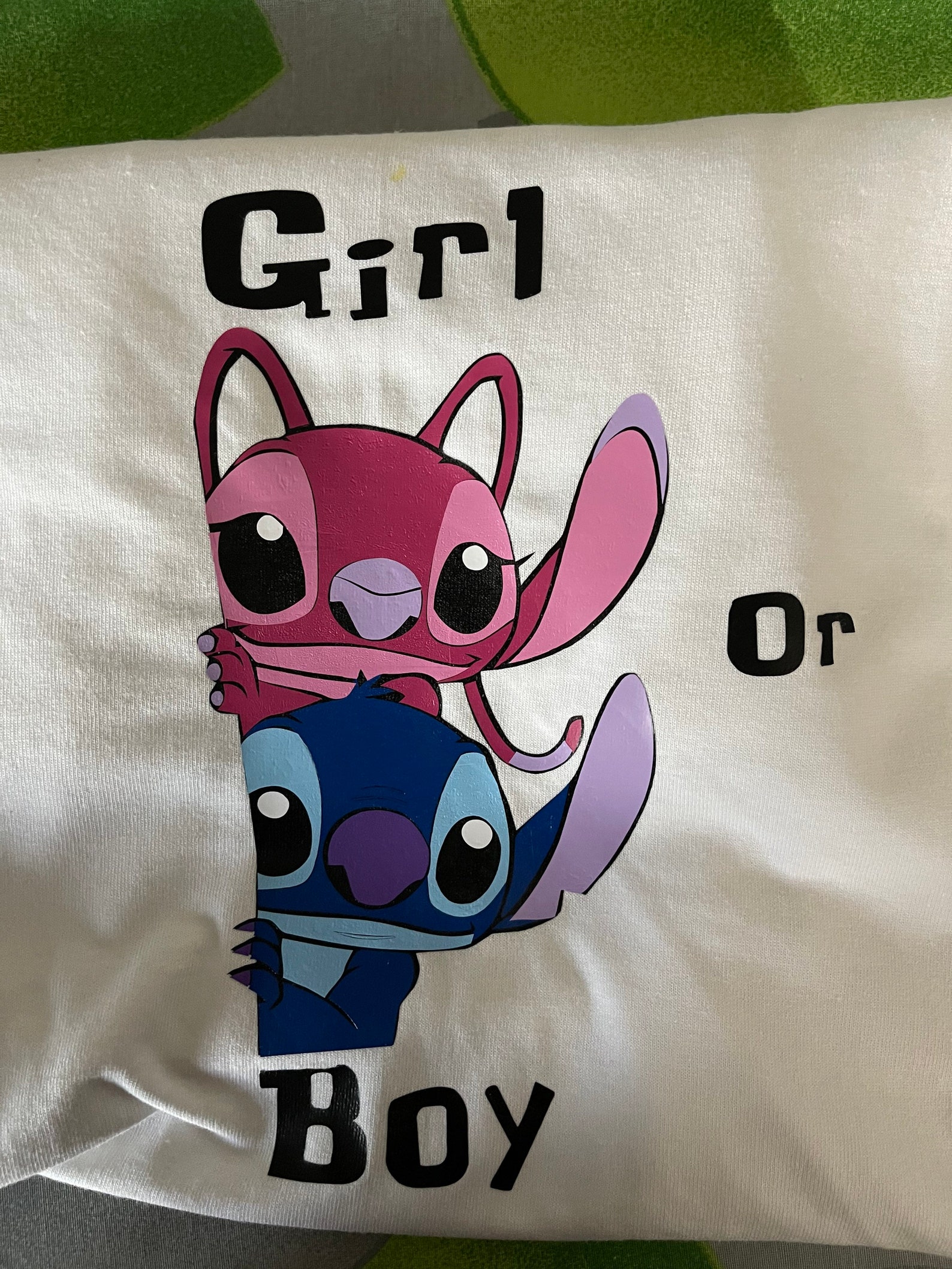 Stitch Gender Reveal Personalized Shirts Etsy