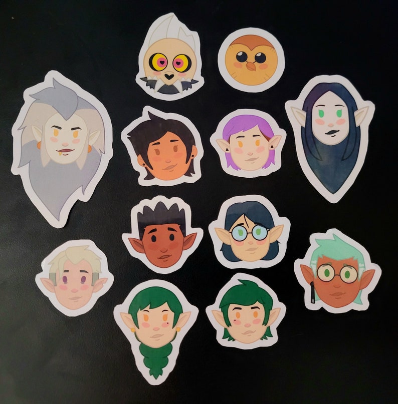 The Owl House Characters Glossy Stickers - Etsy