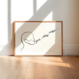 Your Words Matter Quote Print Speech Language Pathologist Wall Art ...