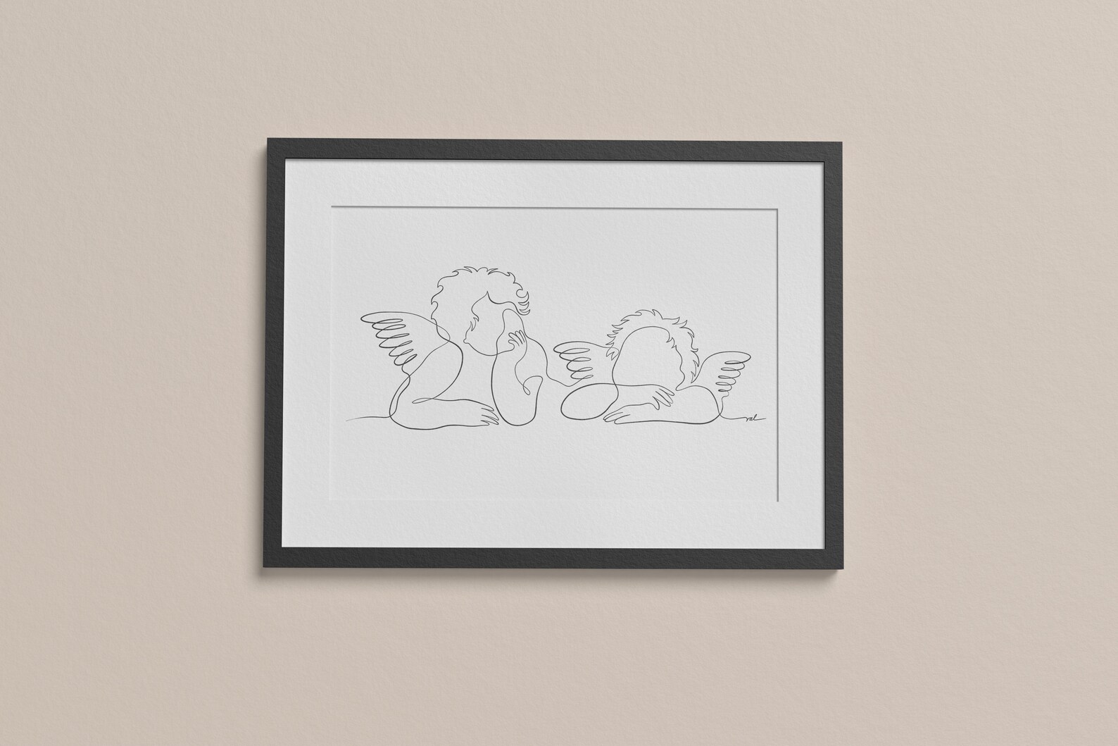 The Two Cherubs Art Print Cherub Poster Angel Artwork - Etsy