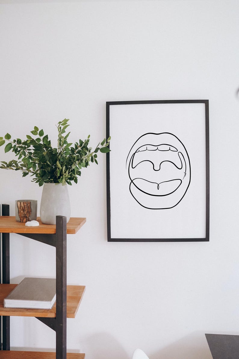 Ent Anatomy Art Set of 3 Prints, Minimalist Ear Nose Mouth One Line ...
