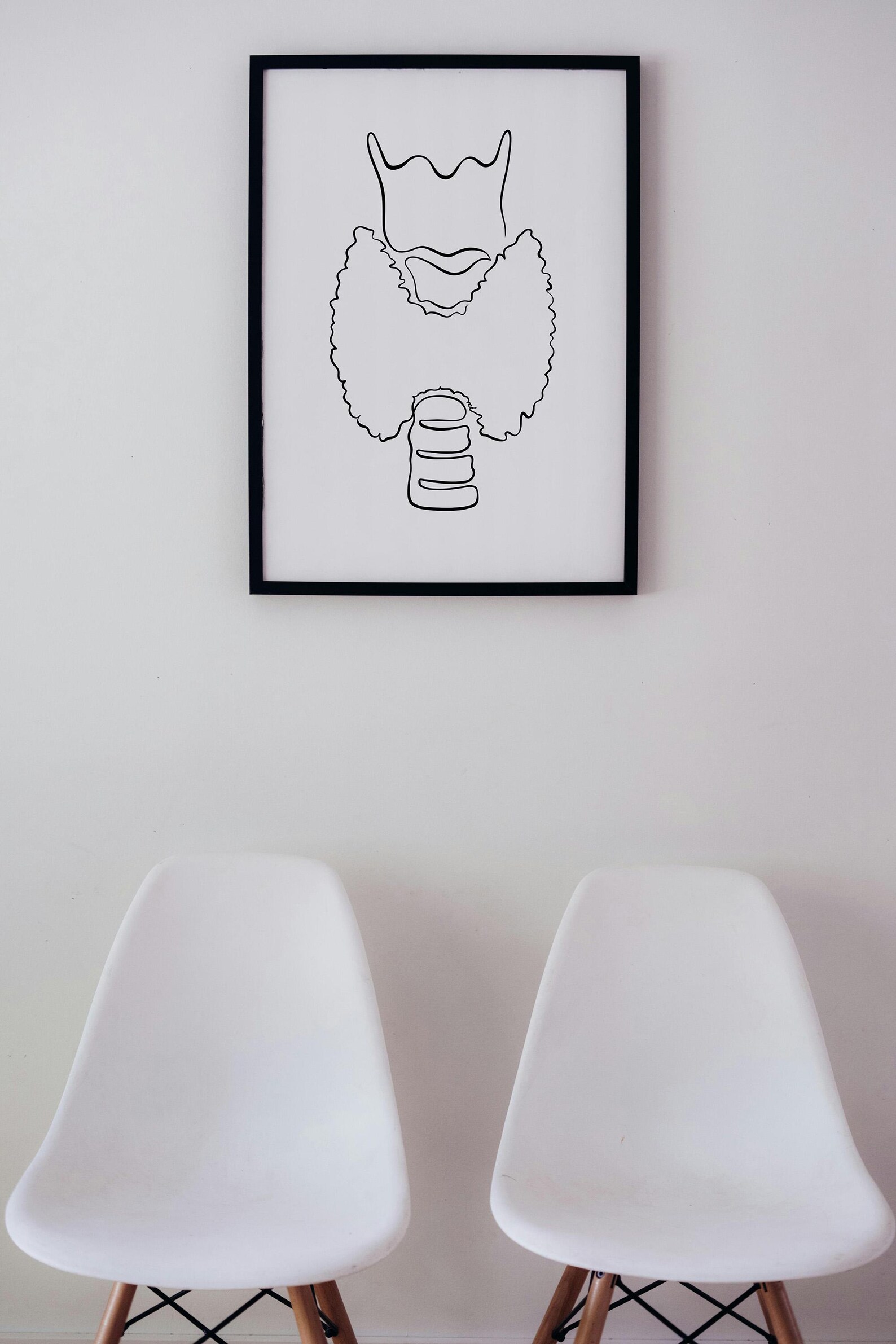 Thyroid Gland Print, Minimalist Endocrine Art, Minimalist Anatomy ...