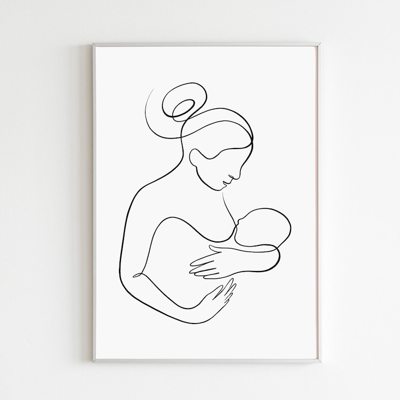 Breastfeeding Line Print - Etsy UK
