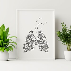 Lungs Art Print, Respiratory System, Pulmonologist Gift, Lung Poster ...