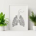 Lungs Art Print Respiratory System Pulmonologist Gift Lung - Etsy