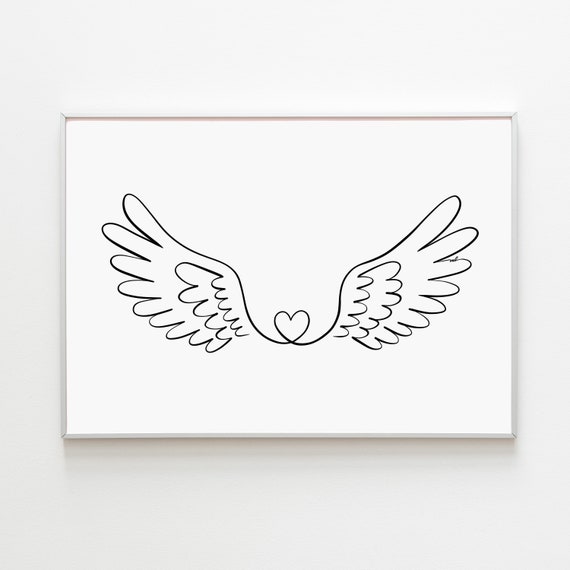 Simple Angel Line Drawings