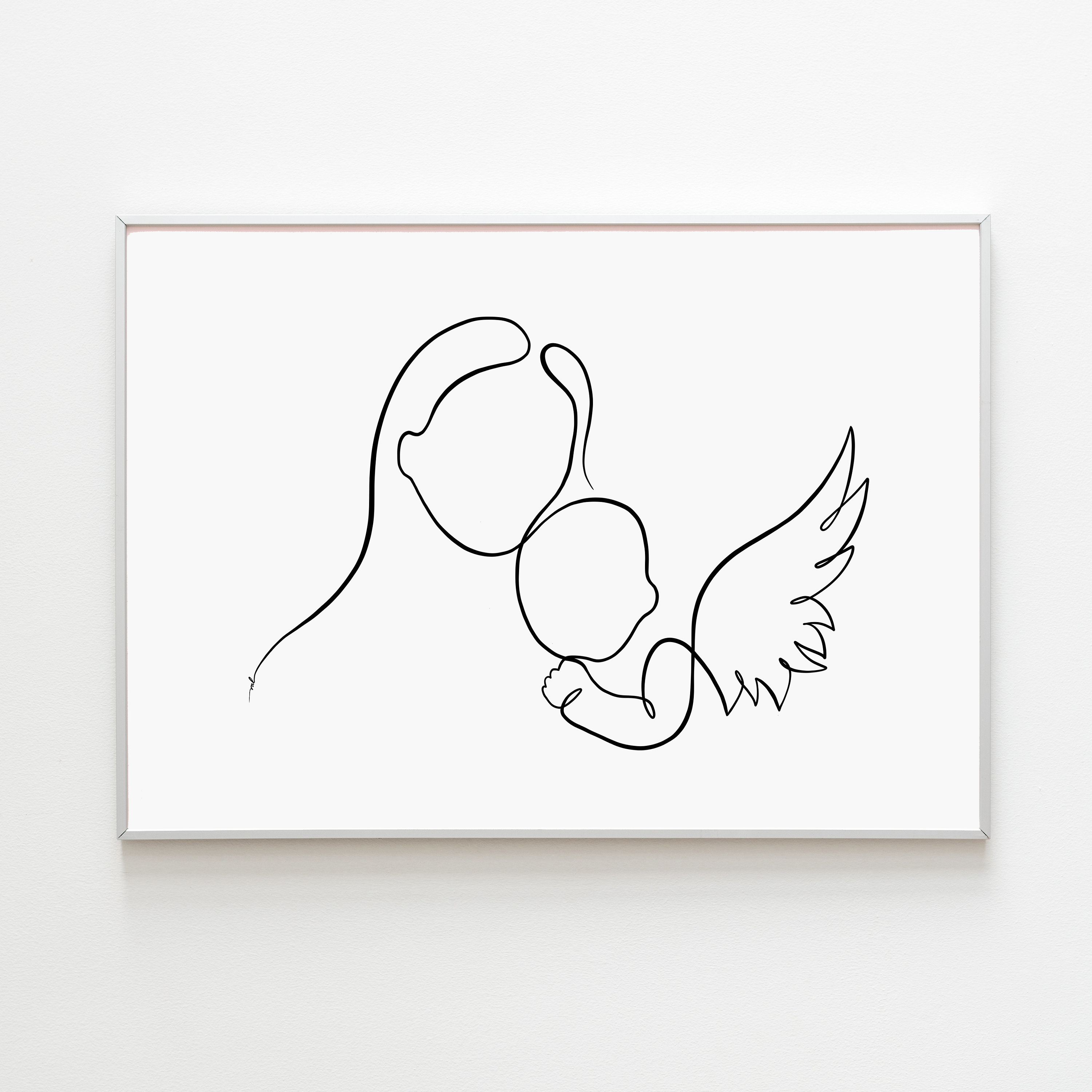 Baby Angel Outline Drawing