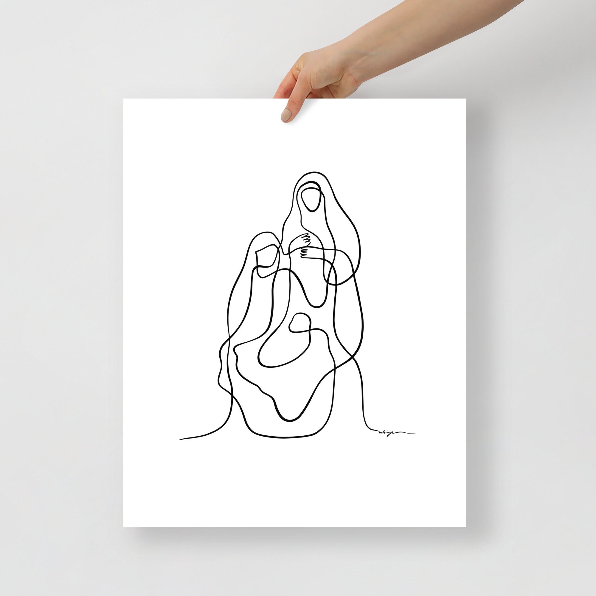 Nativity Print Holy Family Poster Jesus Christ Birth Wall - Etsy