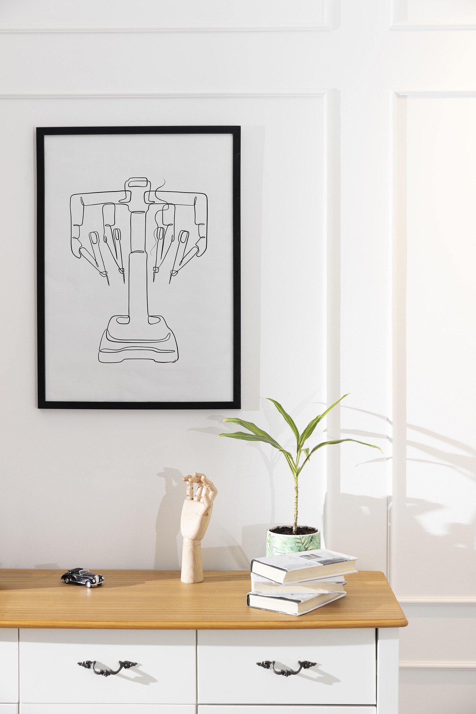 Da Vinci Surgical Robot Art Print, Minimalist Medical Poster Printable ...