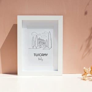 Tuscany Hills Minimalist Print, Printable Tuscan Landscape Art, Modern ...