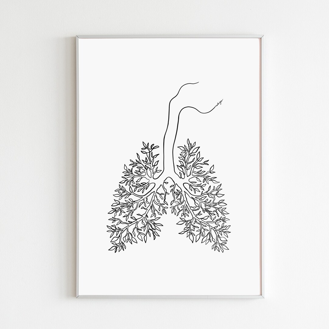 Lungs Art Print, Respiratory System, Pulmonologist Gift, Lung Poster ...