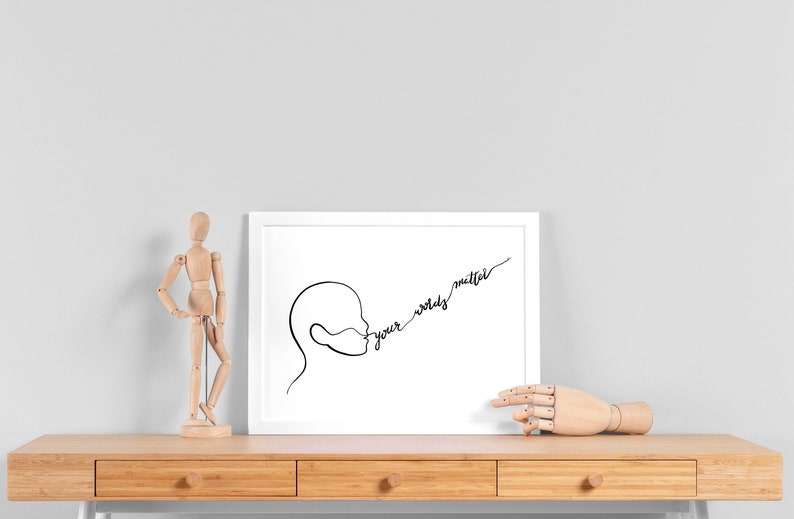 Your Words Matter Quote Print Speech Language Pathologist Wall Art ...
