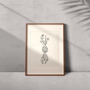 DNA Art Printable, Human DNA Poster, Abstract Genetics Art, Human ...