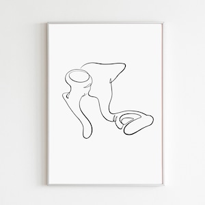 Ossicle Anatomy Art Print Ossicles Artwork Minimalist Audiology Poster ...