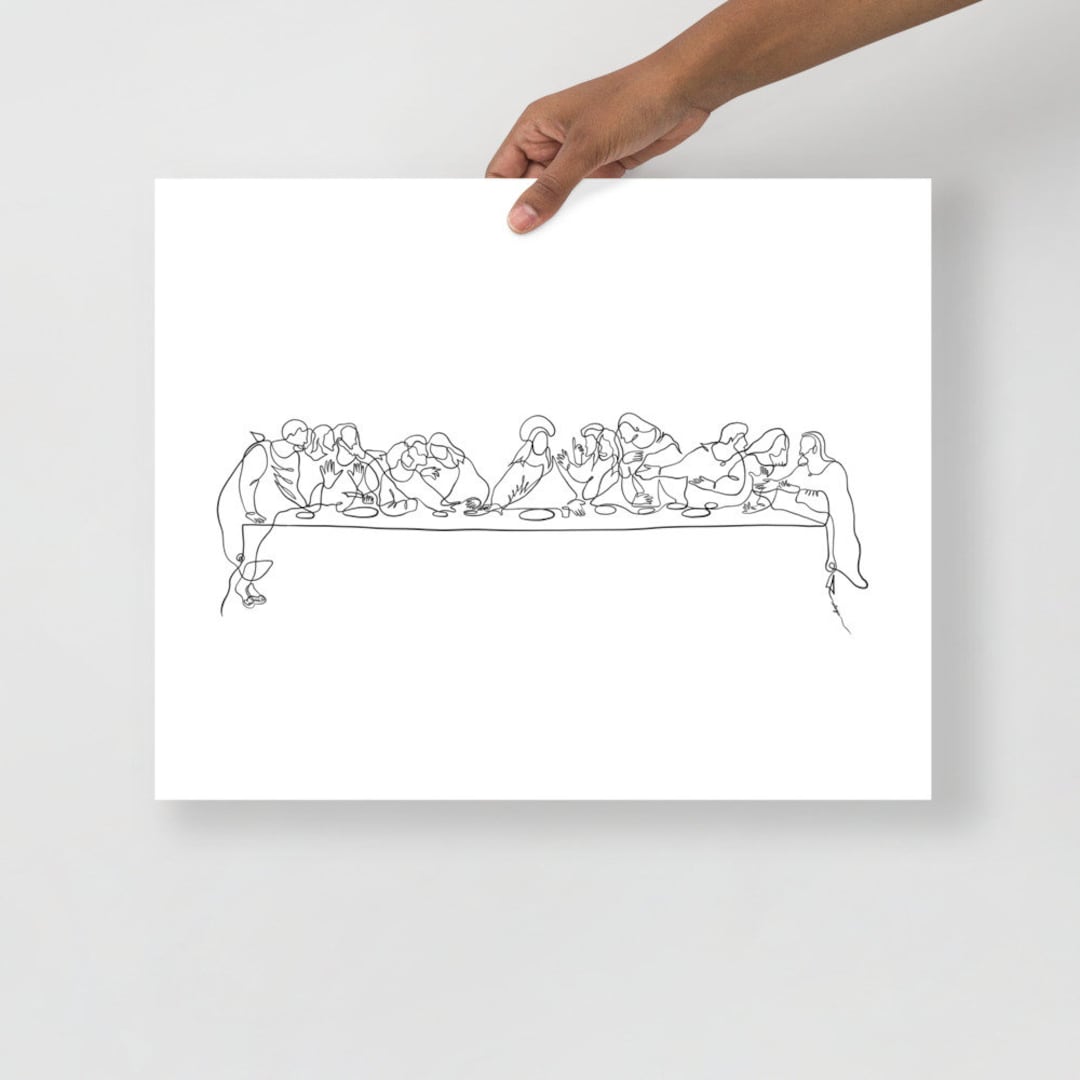 Last Supper Wall Art, The Last Supper Poster, Modern Last Supper Print ...