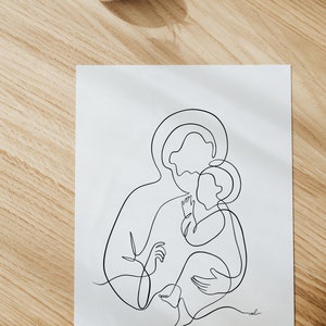 St Joseph Print, Saint Joseph, Catholic Artwork, St Joseph and Jesus ...