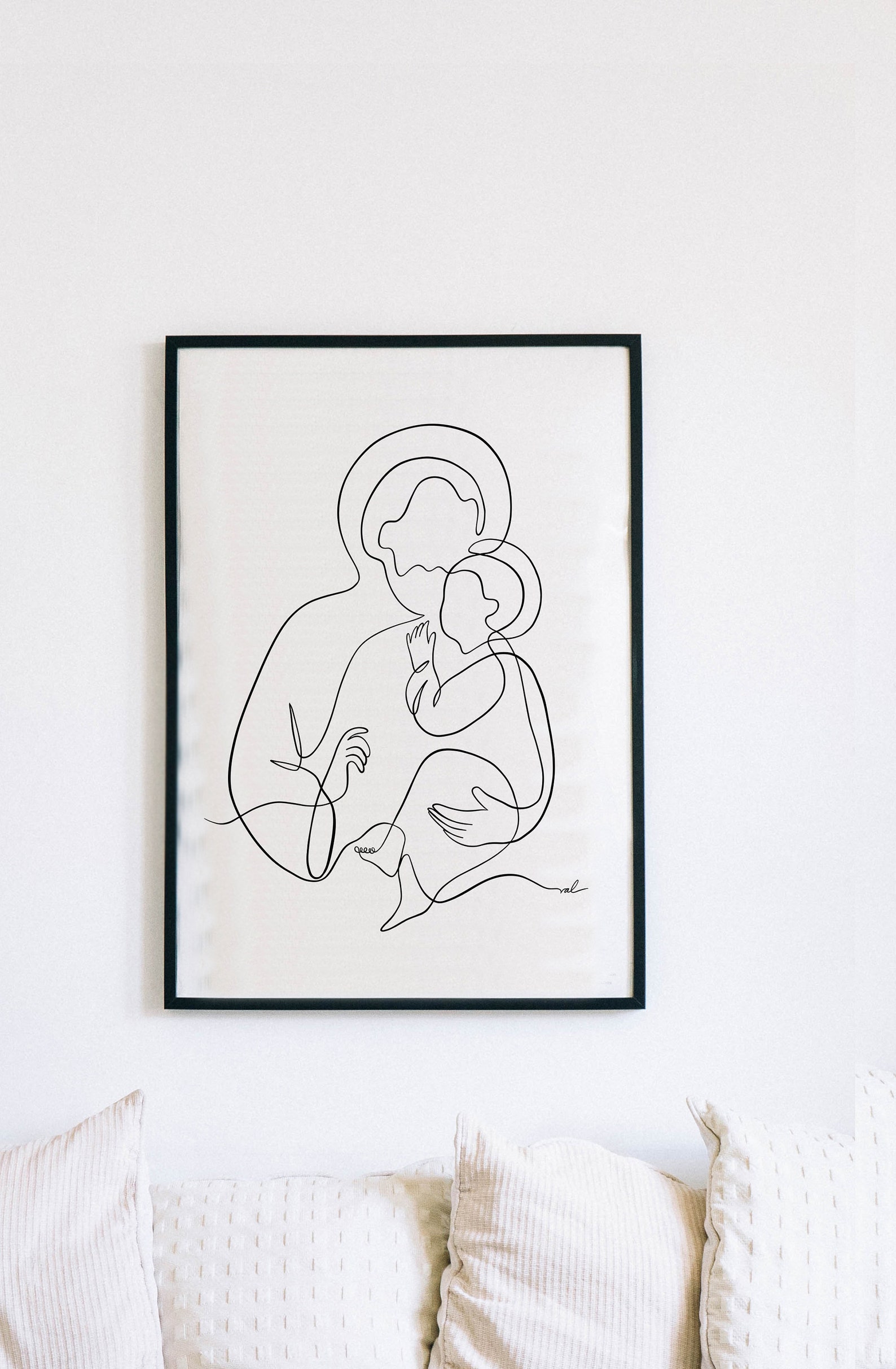 St Joseph Print, Saint Joseph, Catholic Artwork, St Joseph and Jesus ...