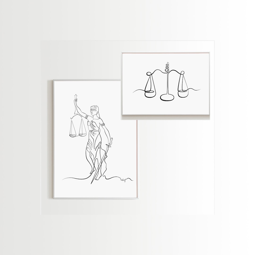 Law Art Print Set, Lady Justice Print, Law Prints, Lawyer Wall Art ...