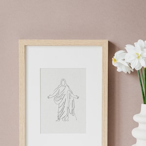 Jesus Christ Art, Modern Christian Art, LDS Wall Art, Minimalist Jesus ...