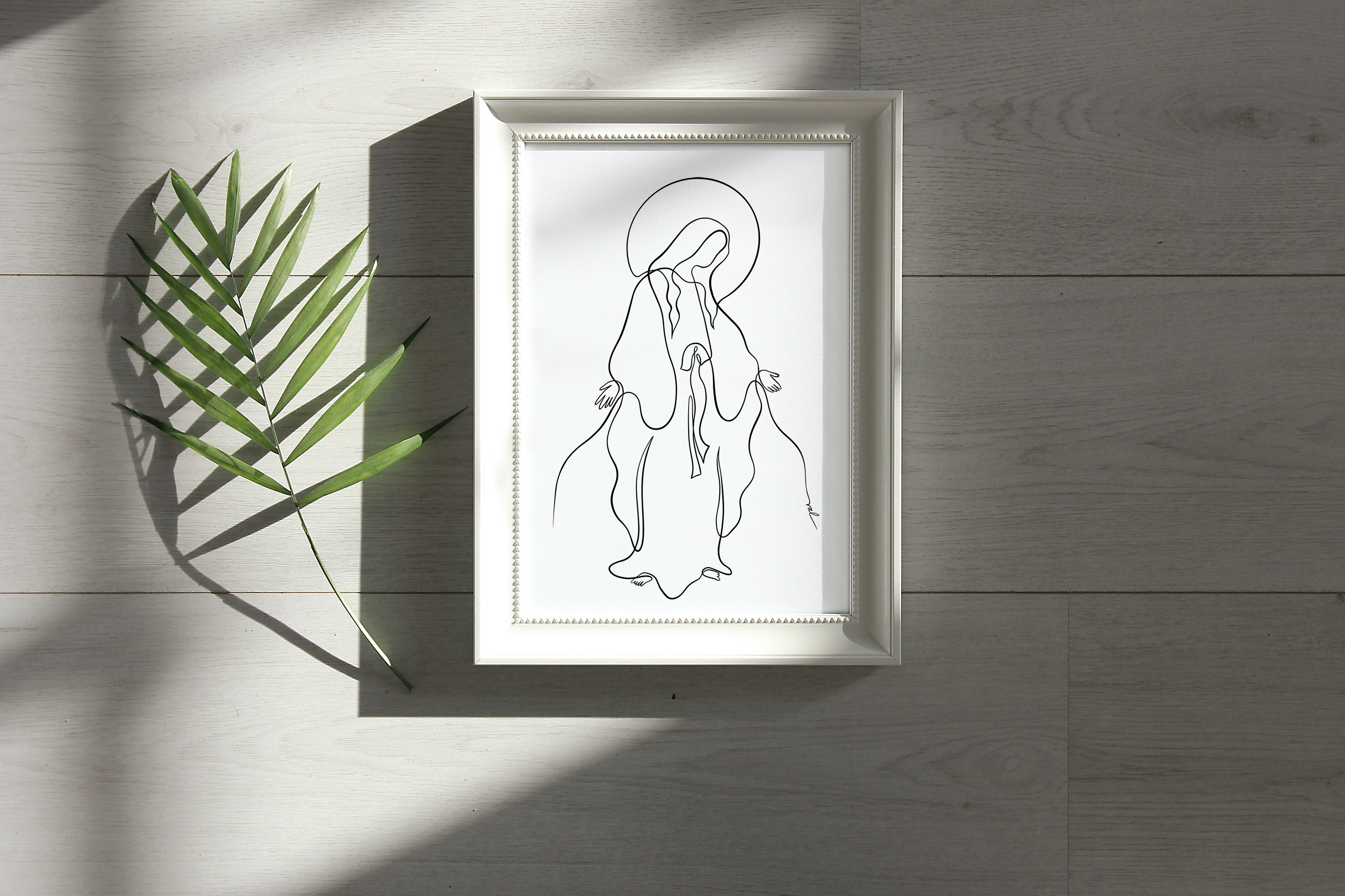 Virgin Mary Art Print, Mother Mary Art, Our Lady of Grace, Saint Mary ...