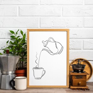 Teapot Art Print Tea Poster Tea Time Kitchen Wall Art Tea Lover Gift ...