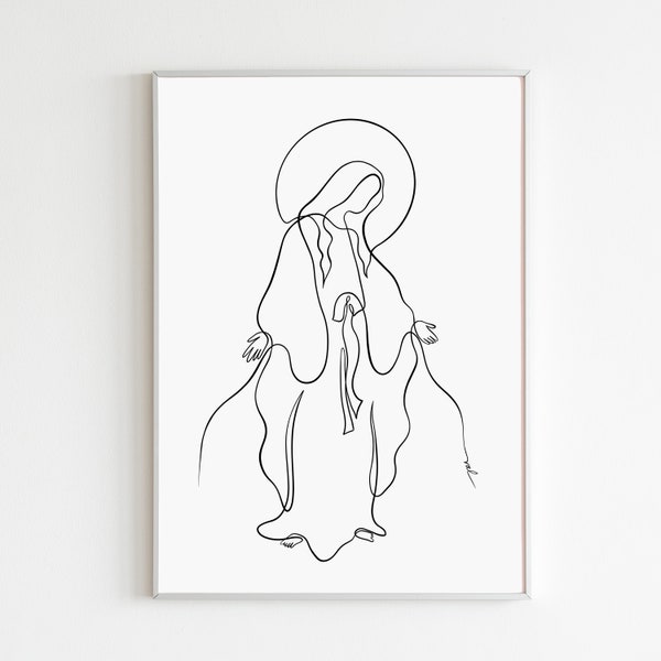 Abstract Virgin Mary - Etsy