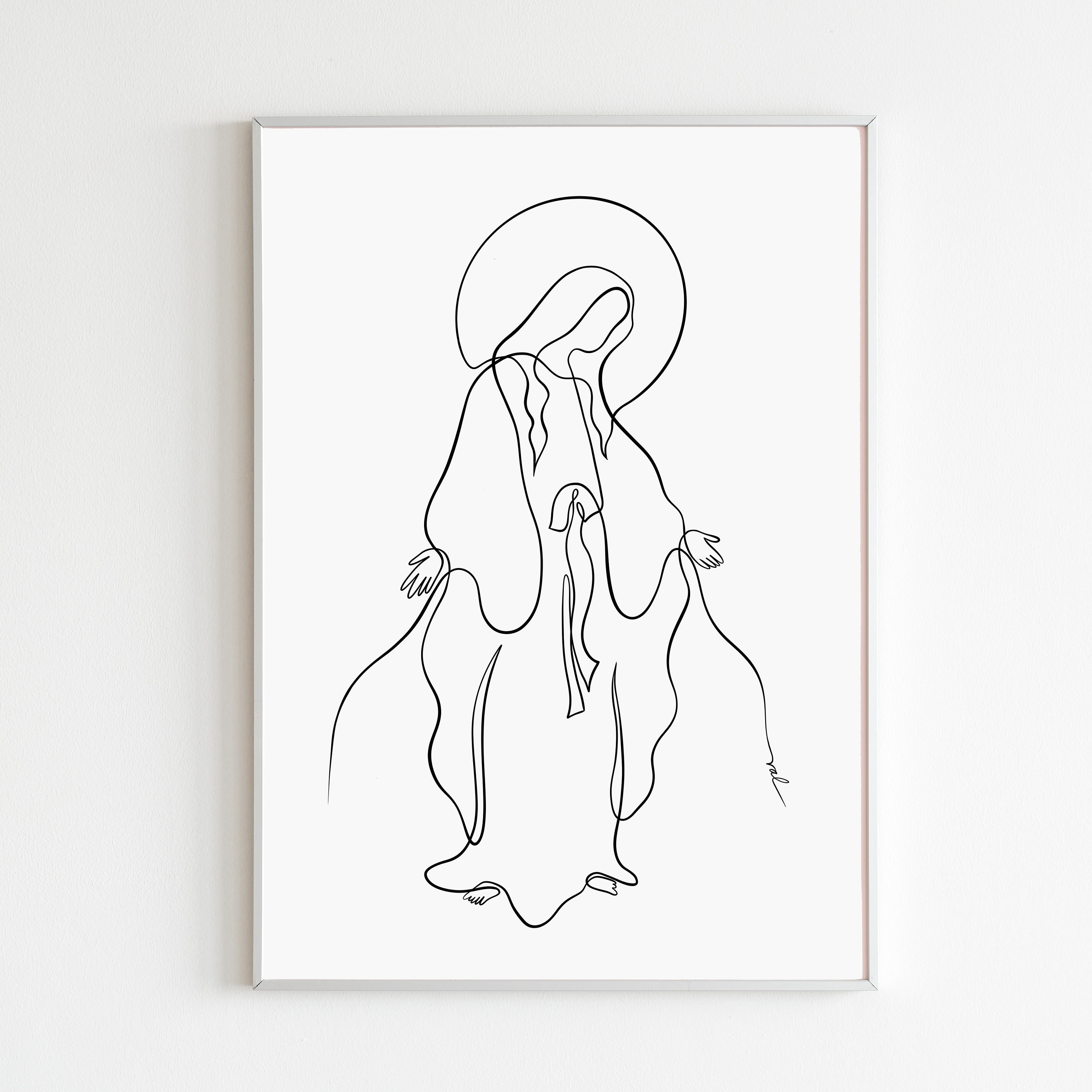 Virgin Mary Art Print Mother Mary Art Our Lady of Grace - Etsy