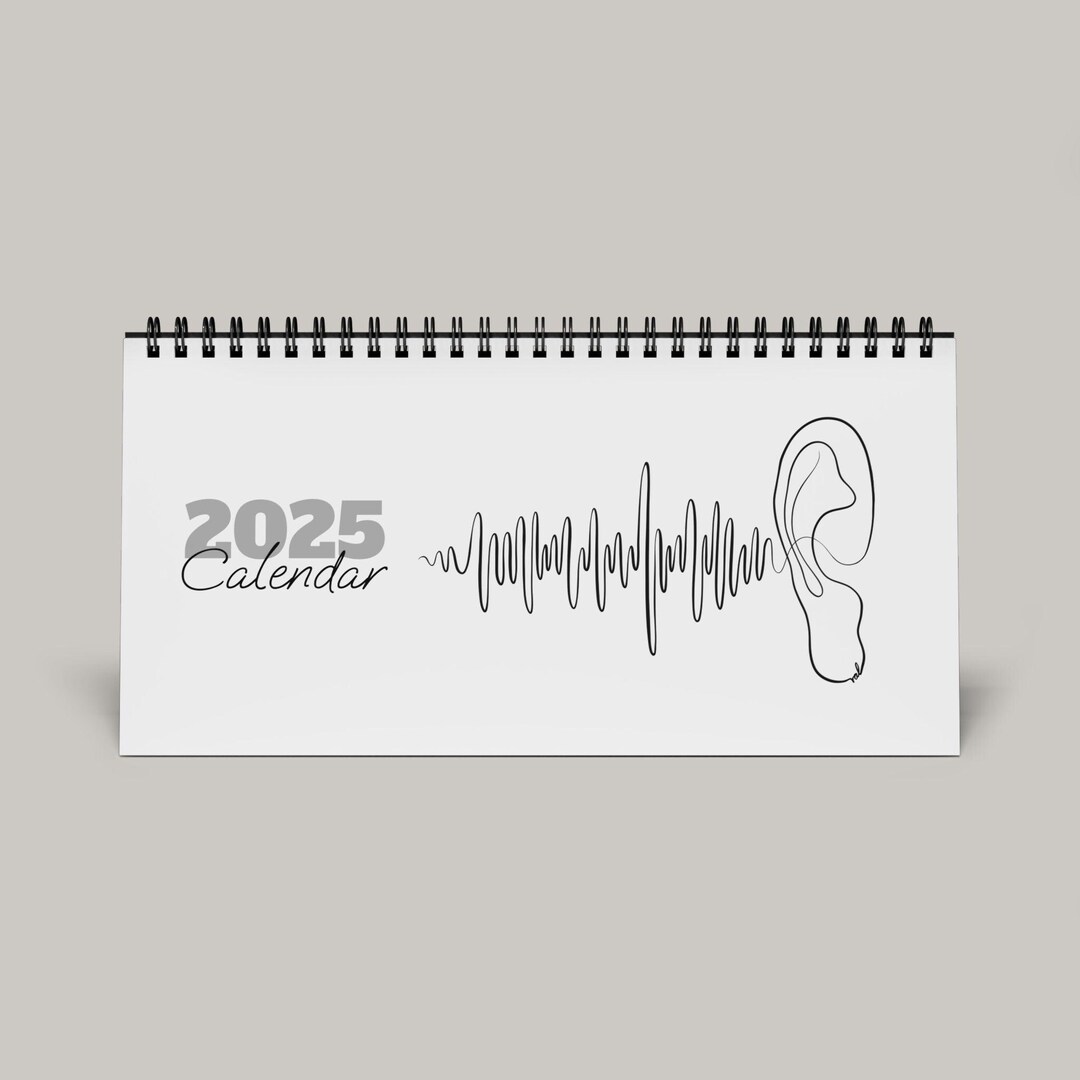Audiology Calendar 2025 Desk Calendar, Human Ear Anatomy Art, Hearing ...
