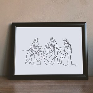 Nativity Scene Modern Nativity Set Minimalist Nativity Art Print ...