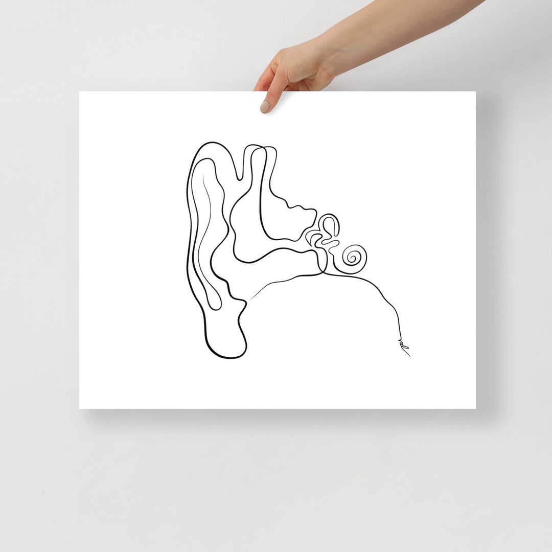 Audiology Posters Ear Anatomy Poster Audiology Art ENT Office Decor ...