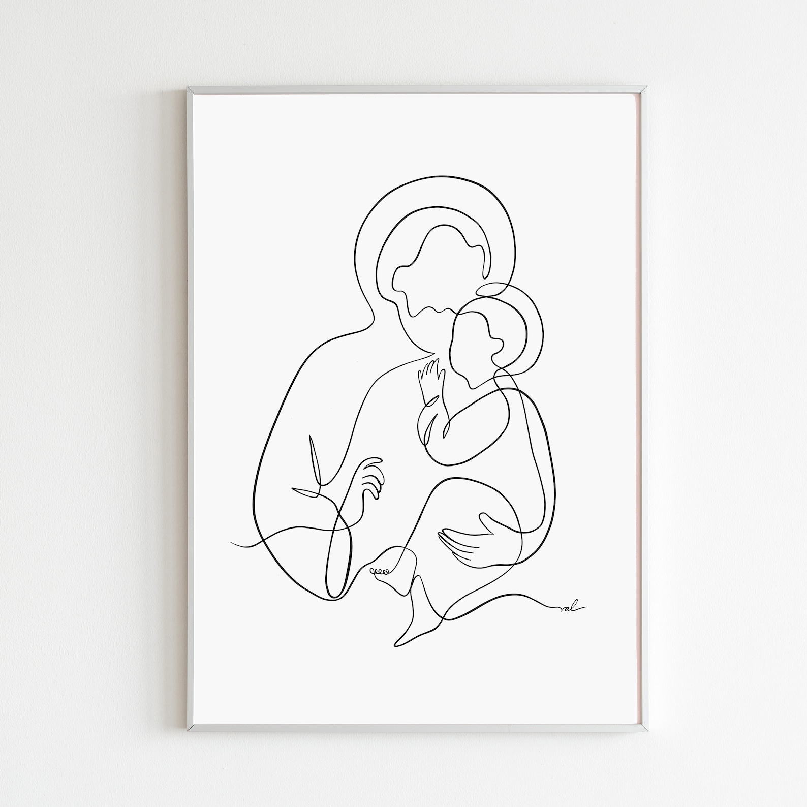 St Joseph Print, Saint Joseph, Catholic Artwork, St Joseph and Jesus ...