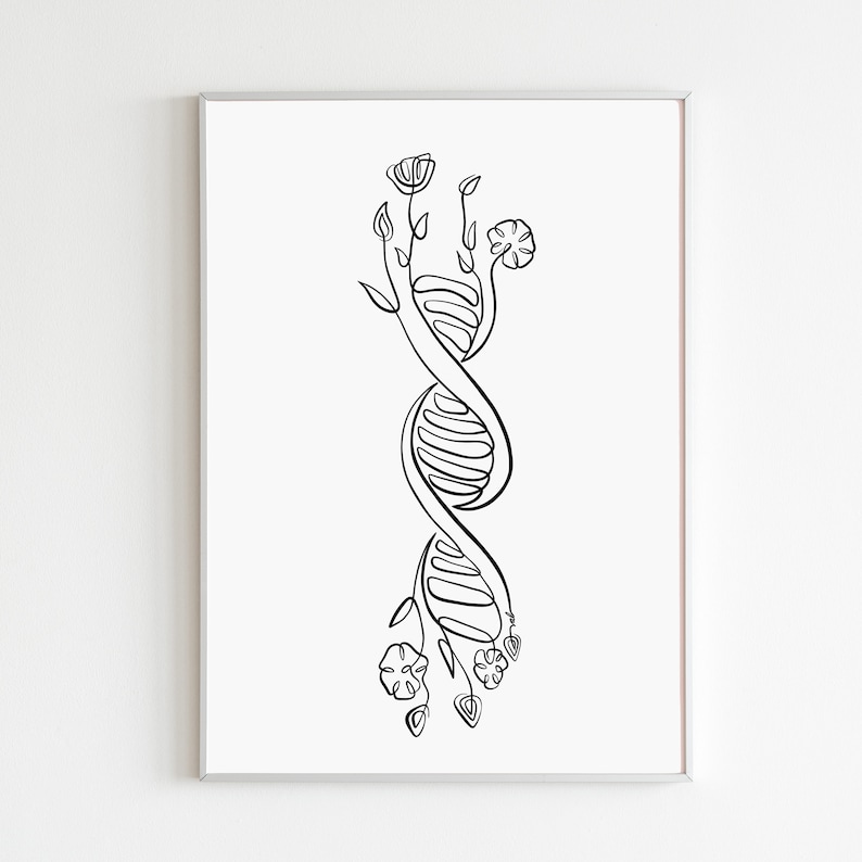 DNA Art Printable Human DNA Poster Abstract Genetics Art - Etsy