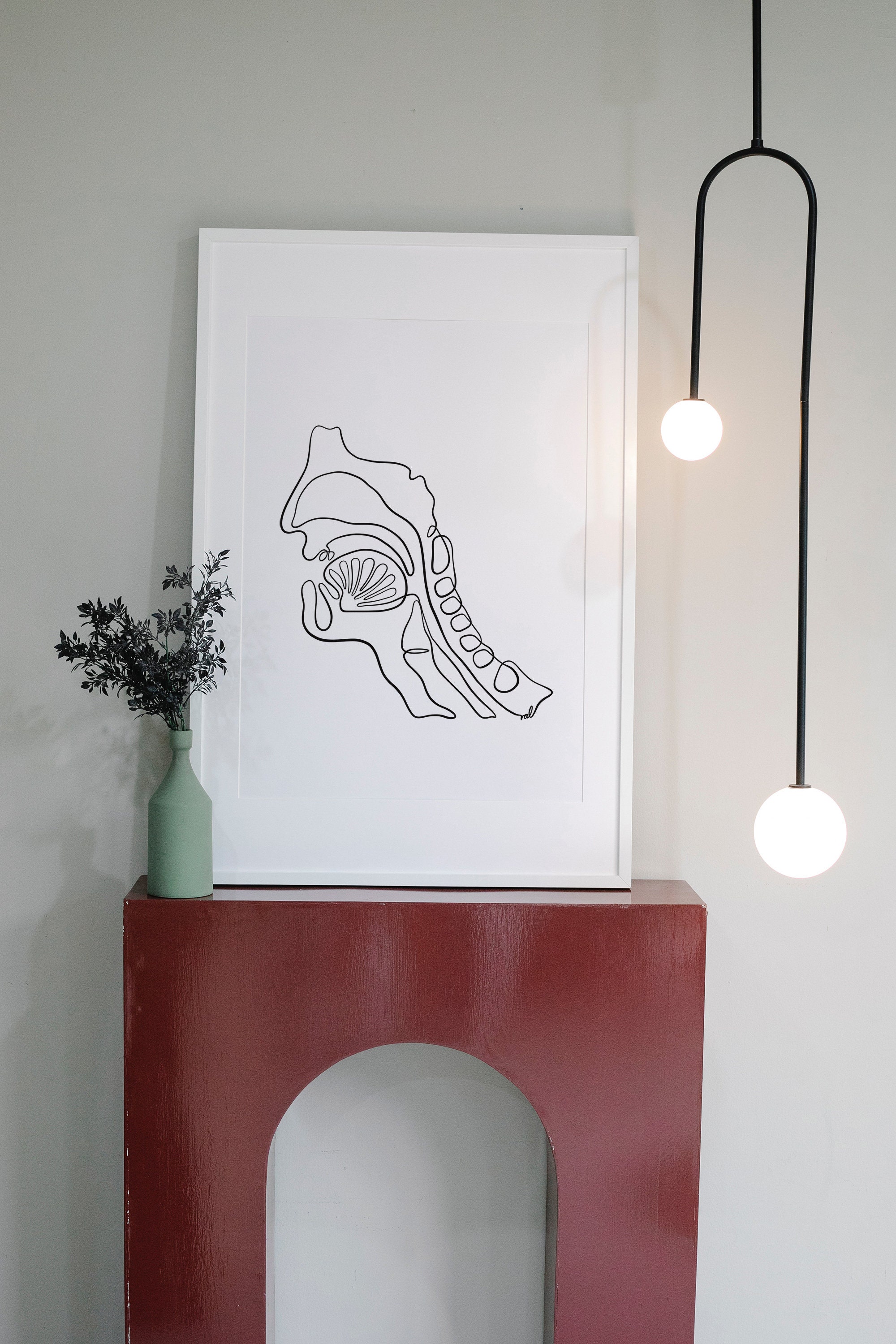 Anatomy Mouth Throat Art Print, Speech Language Pathology One Line ...